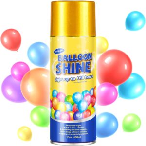 bezente balloon shine spray - 15 oz high shine balloon spray, balloon spray shine, waterproof, long-lasting antioxidant, odorless, instant shiny effect for party balloons decorations