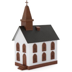 ho scale painted assembled model church 1:87 building for model railway layout diorama jz8706