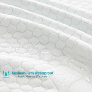 Memory Foam Mattress, 5Inch, Queen Waterproof Cover Mattress, Gel Memory Foam, Medium Firm Feel, Washable Pressure Relief & Cool Sleep Bed in a Box CertiPUR-US Certified