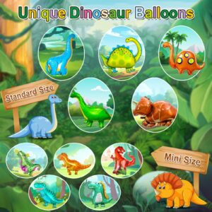 HJINGY Dinosaur Birthday Decorations, Dinosaur Party Decorations for Kids, Dinosaur Balloons Arch Garland Kit Includes Foil Balloons Happy Birthday Banner Curtains for Baby Shower Dino Themed Party