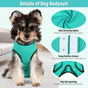 Due Felice 2 Packs Dog Surgery Recovery Suit Small Dogs Onesie for Surgery Female Male Dog Surgical Recovery Suit After Spayed Neuter Body Suit Anti-Licking Wounds Dog Cone Alternative