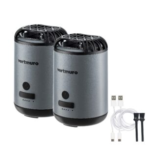 vertmuro portable rechargeable mosquito repeller (no pads included), outdoor replaceable mosquito repellent tablets mosquito repeller, indoor circulating rechargeable mosquito repeller, 2pcs