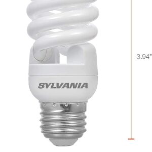 SYLVANIA CFL T2 Twist Light Bulb, 60W Equivalent, Efficient 13W, 850 Lumens, Medium Base, 2700K, Soft White - 4 Pack