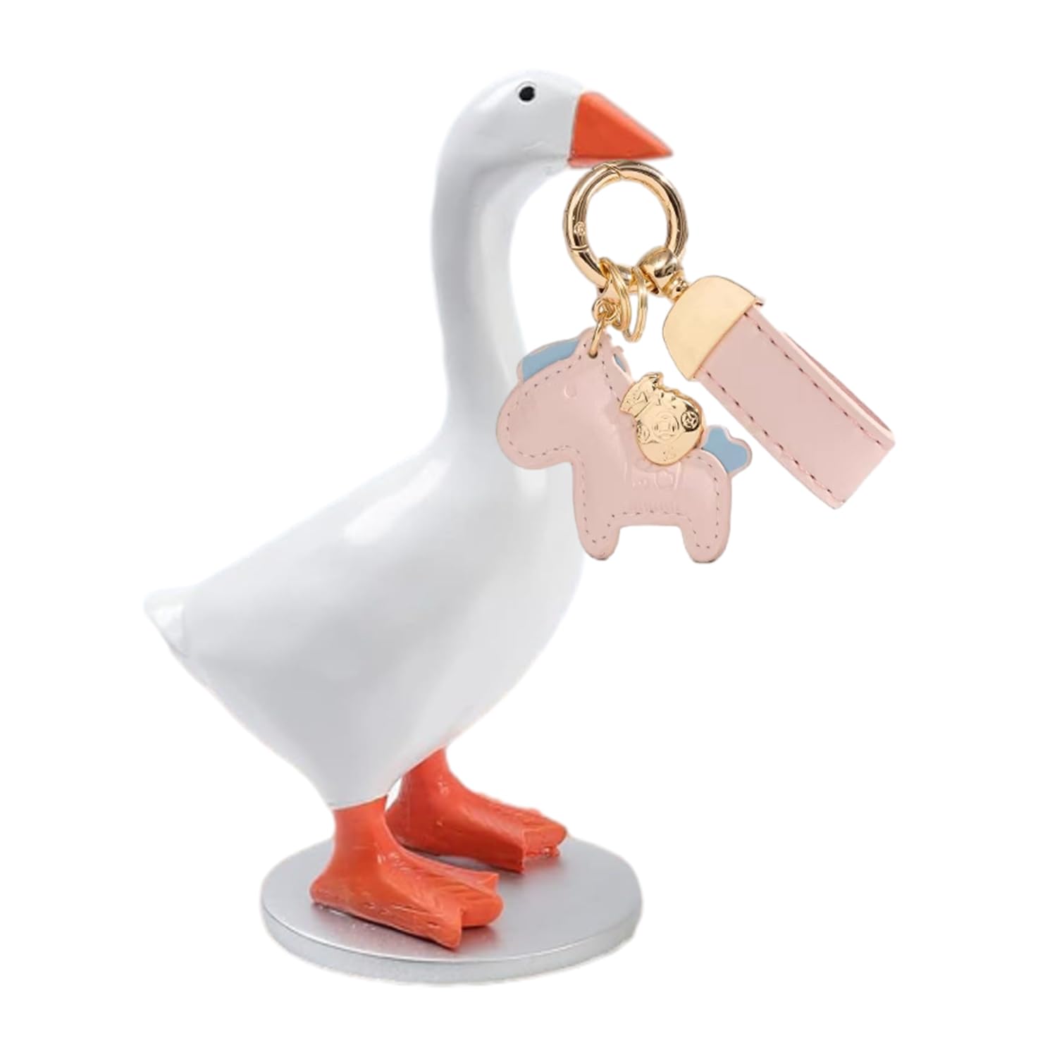 GJFASGF Magnetic Goose Key Holder, Cute Duck Statue Key Hanger, Kawaii Magnetic Silly Goose Figurines,Funny Office Desk Decor Bedroom Decorations Home Decor Aesthetic