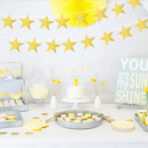 Star Cutouts, 11Inch Gold Star Cutouts, 24Pcs Double Printed Star Cardboard Cutout, Glitter Large Paper Star Decorations for Graduation Classroom Wall Wedding Movie Night Bulletin Board Party Supplies