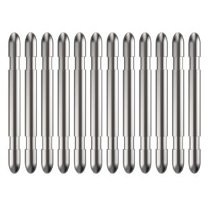 6-65042 steel track pins for lionel o-27 scale, train track connector pins train lock on 3 rail tubular, 0.1'' diameter and 1'' height, pack of 12