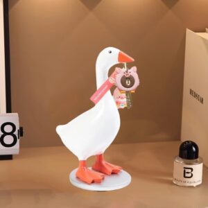 GJFASGF Magnetic Goose Key Holder, Cute Duck Statue Key Hanger, Kawaii Magnetic Silly Goose Figurines,Funny Office Desk Decor Bedroom Decorations Home Decor Aesthetic