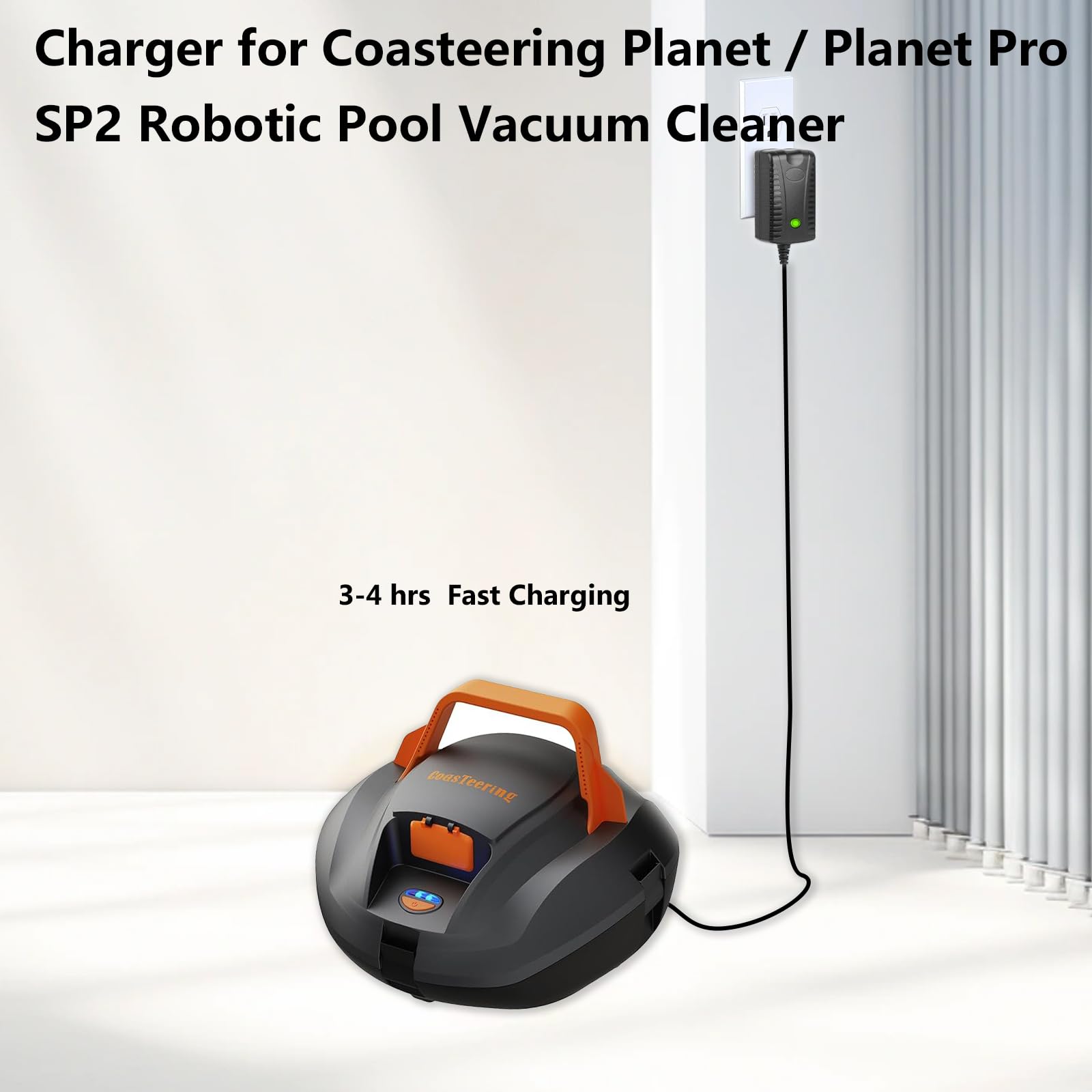 12.6V Charger for Coasteering Robotic Pool Cleaner Compatible with Coasteering Planet Pro, Planet, SP2, Automatic Robotic Pool Vacuum Cleaner Power Adapter