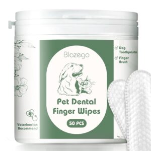 dental wipes for dogs teeth, dog teeth cleaning wipes, dog dental care wipes, pet dental finger wipes, dog toothpaste and brush, cat toothbrush, reduce plaque and tartar, freshen breath,50 counts