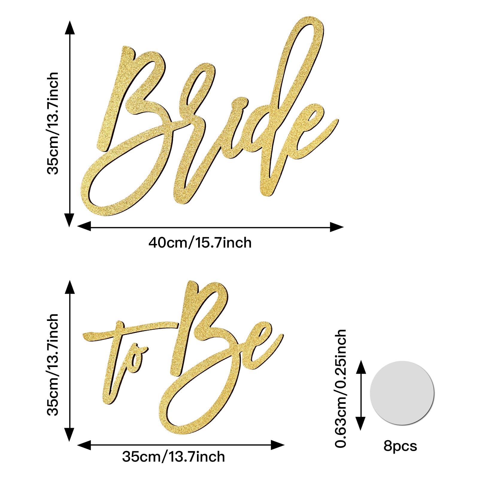 Bride to Be Sign (Gold/Wooden) - Elegant Bridal Shower and Wedding Party Decoration