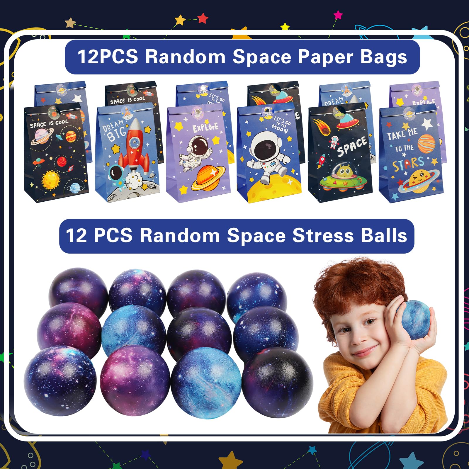 Space Party Favors, 230PCS Space Themed Birthday Party Decorations, Outer Space Party Favors Gifts Goodie Bags Stuffers, Galaxy Planet Space Birthday Party Supplies Astronaut Toys for Kids Boys Girls