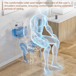 SUPERFLO 21 Inch High Toilet Elongated Extra Tall Toilets with Comfort Height Toilet Seat & 1.28 GPF Single Flush, Suitable For Seniors & Tall Person