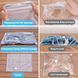 12 Pack Vacuum Storage Bags with Electric Air Pump, Vacuum Seal Bags for Clothing (3Jumbo/3Large/3Medium/3Small), Space Saver Bag for Clothes, Blanket, Duvets, Pillows,Comforters, Bedding,Travel