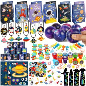 space party favors, 230pcs space themed birthday party decorations, outer space party favors gifts goodie bags stuffers, galaxy planet space birthday party supplies astronaut toys for kids boys girls