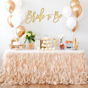 Bride to Be Sign (Gold/Wooden) - Elegant Bridal Shower and Wedding Party Decoration