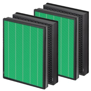 2 set 400/400s replacement filter for coway airmega max2 400 400s 400(g) 400s(g) air purifier, max2 green true hepa and active carbon filter set, ap-2015-fp 2 set