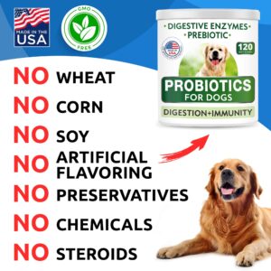 BARK&SPARK Dog Probiotic Chews - Gas, Diarrhea, Allergies - Enzymes + Prebiotics - Chewable Fiber - Digestion, Immunity - USA Made - 90 Ct - ChickenLiver