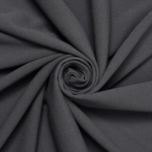 crepe scuba knit polyester spandex stretch 60 inch fabric by the yard (charcoal)