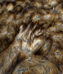 faux animal fur short/long pile 1400gram heavy 65" wide fabric full, plush, warm soft coat, fashion fursuit costume - sold by continuous yard (grizzly bear)