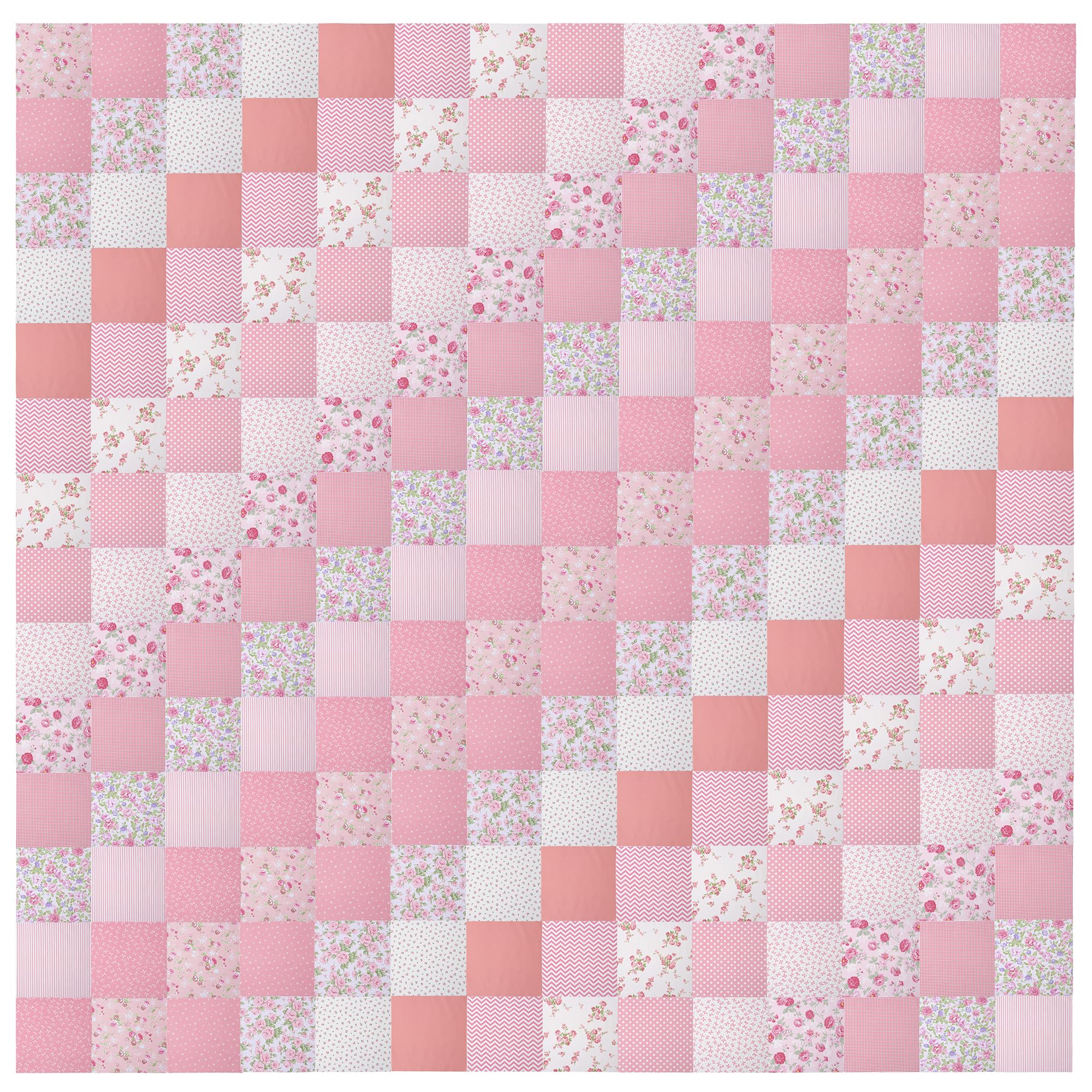 Nodsaw Layer Cake Fabric for Quilting 10 inch, Precut Fabrics Square 10x10 inch for Quilting, Print Pink Cotton Quilt Fabric Squares Bundles for Sewing DIY Patchwork Craft(42Pcs)