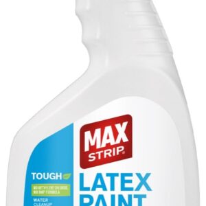 Max Strip Latex Paint Remover 22oz | Fast-Acting Water-Based Formula | Safely Removes Latex, Acrylic | For Wood, Metal, Concrete & Multiple Surfaces | Ideal for Drips, Spills & Overspray