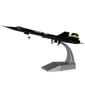 sr-71 blackbird model plane 1/144 sr71 blackbird aircraft model metal blackbird aircraft model military fighter attack airplane model with a free bomb loading vehicle for collection or birthday gift