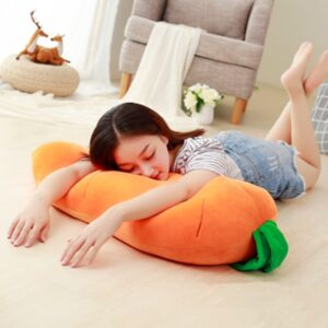 OUKEYI 21.6inch/55cm Carrot Hugging Pillow, Cartoon Carrot Plush Toy，Cute Carrot Shape Pillow Stuffed Carrot Toy Soft Carrot Doll for Kids Girls Gif