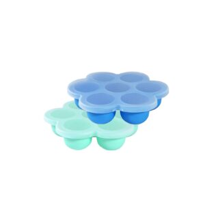 gerrit silicone egg bites molds air fryer egg mold，pink instant pot egg bite molders pastel muffin cupcake pan mold for cooker accessories (green&blue)