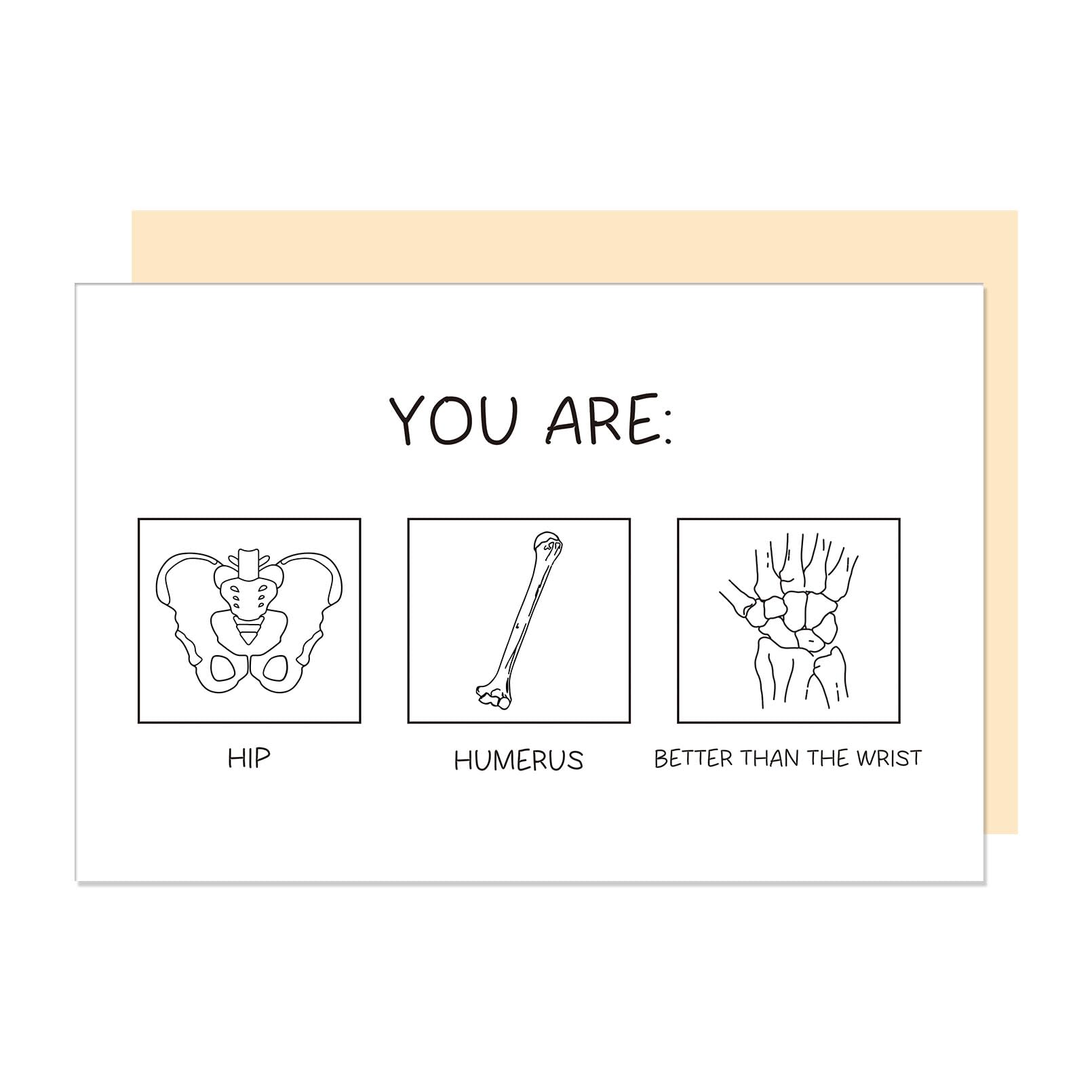 Ure Tenk Unique Medical Pun Greeting Card, Orthopedic Nurse/Doctor Card, Med School Graduation Gift, Healthcare Worker Birthday Card