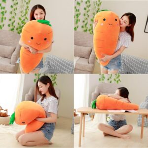 OUKEYI 21.6inch/55cm Carrot Hugging Pillow, Cartoon Carrot Plush Toy，Cute Carrot Shape Pillow Stuffed Carrot Toy Soft Carrot Doll for Kids Girls Gif