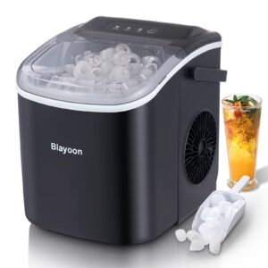 ice maker countertop, portable ice machine self-cleaning, portable ice cube maker with ice scoop and basket, ice cube maker for home kitchen party