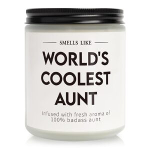 aunt gifts, perfect auntie gift ideas - the cool aunt candle, gifts for aunts from niece, best aunt ever gifts, aunt christmas birthday mothers day gifts, best auntie gifts