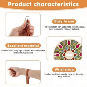 Portable Wrist Yarn Holder Yarn Spinner for Crocheting Wrist Yarn Ball Minder Stand with Leather Wristband Wooden Twirling Mechanism Spinning Needles for Knitting Crocheting