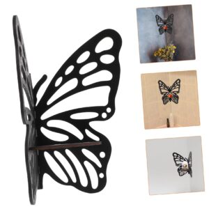 HOOTNEE Butterfly Floating Shelf for Wall Wooden Wall Mounted Storage Shelf Nursery Wall Shelf Rustic Butterfly Wall Shelf for Crystals Stones and Decor Cute Display Shelf