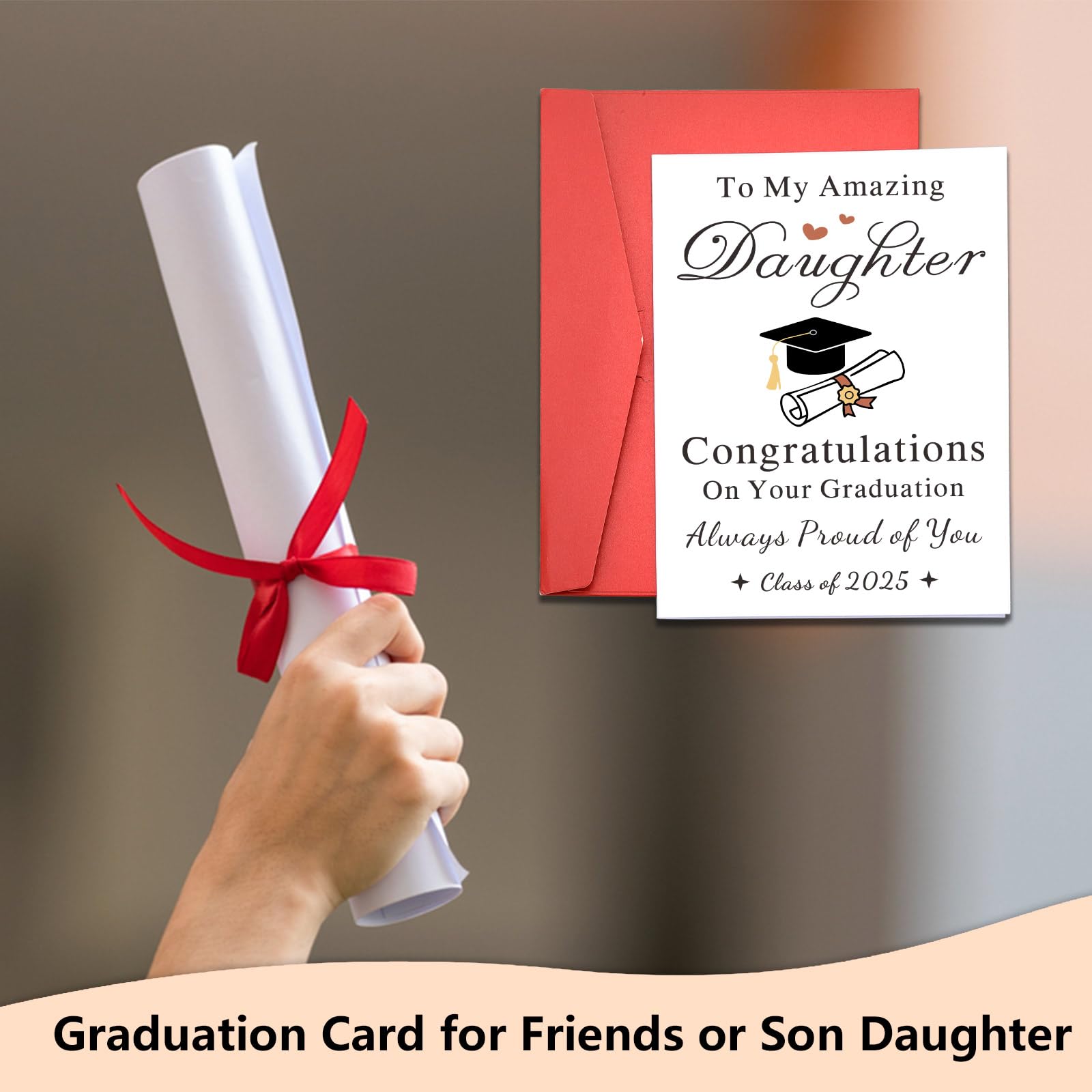 2025 Graduation Gifts for Her College Graduation Card for Daughter Best Gifts for High School Senior 2025 Stuff Class of 2025 Gifts Bulk Proud of You Card Master Law 2025 Graduation Card with Envelope