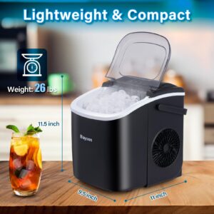 Ice Maker Countertop, Portable Ice Machine Self-Cleaning, Portable Ice Cube Maker with Ice Scoop and Basket, Ice Cube Maker for Home Kitchen Party