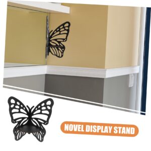 HOOTNEE Butterfly Floating Shelf for Wall Wooden Wall Mounted Storage Shelf Nursery Wall Shelf Rustic Butterfly Wall Shelf for Crystals Stones and Decor Cute Display Shelf