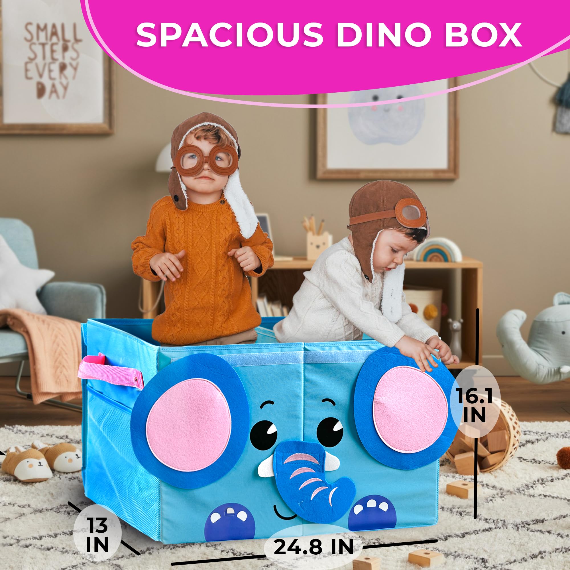 QUOKKA Toy Storage Box Elephant, Toy Storage Box Koala & Toy Storage Box Unicorn Playroom Organizers