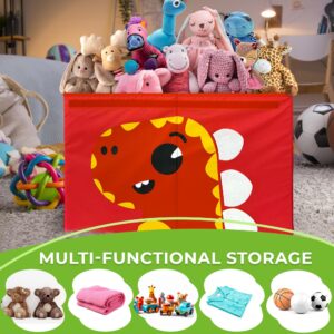 QUOKKA Toy Chest Storage Boxes for Boys and Girls Large Dino, Large Giraffe & Large Koala - Fabric Foldable Bin for Playroom