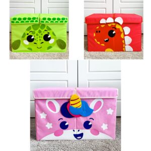 quokka toy storage box unicorn, toy storage box turtle & toy storage box dino playroom organizers