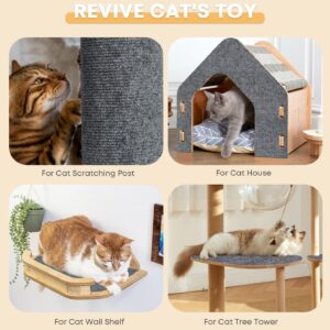 Trimmable Cat Scratching Mat, 78.7"x15.8" Self-Adhesive Cat Scratching Post Pad, Cat Tree Shelves Cover Replacement, DIY Versatile Protector for Steps, Couch and Furniture