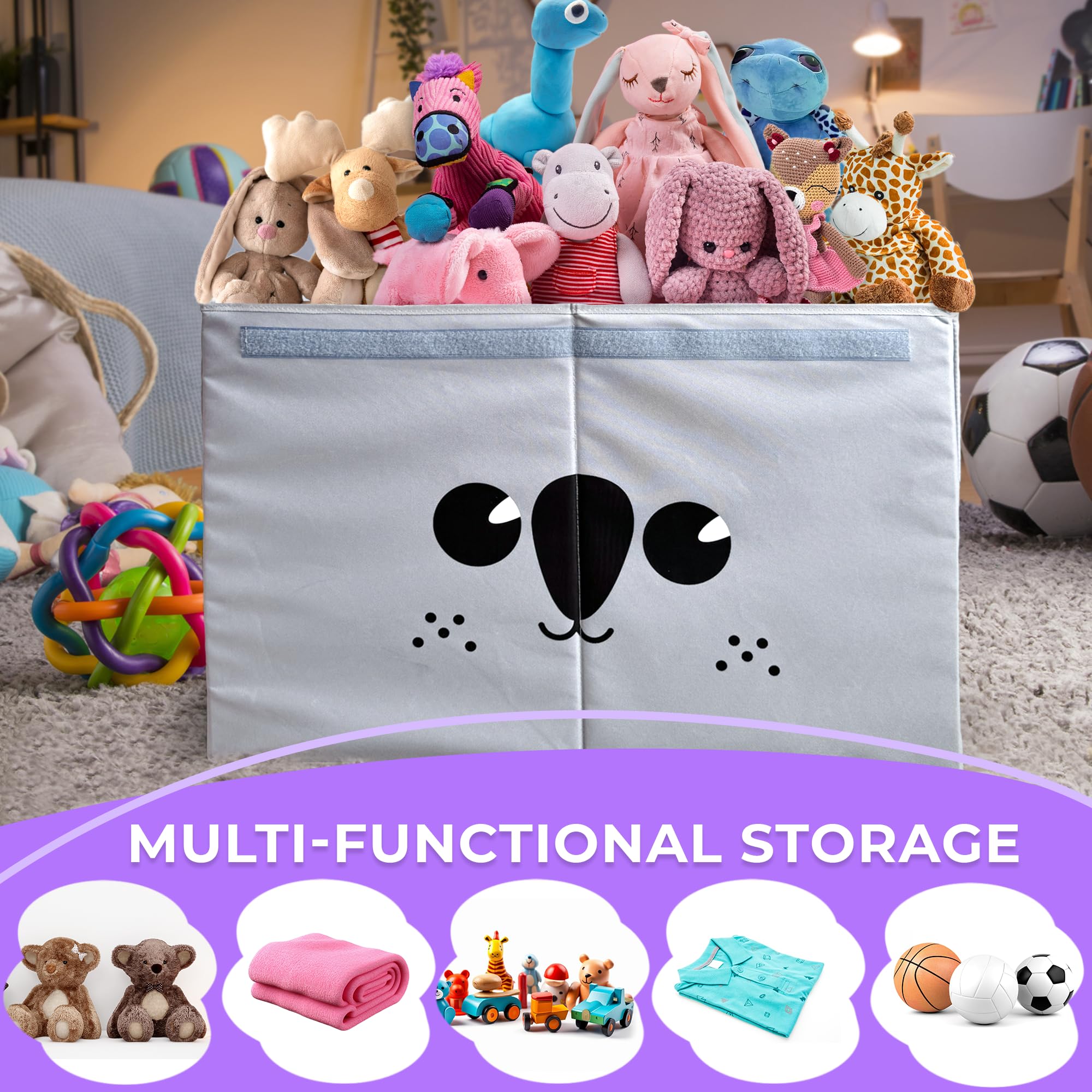 QUOKKA Toy Storage Box Koala & Toy Storage Box Owl Playroom Organizers