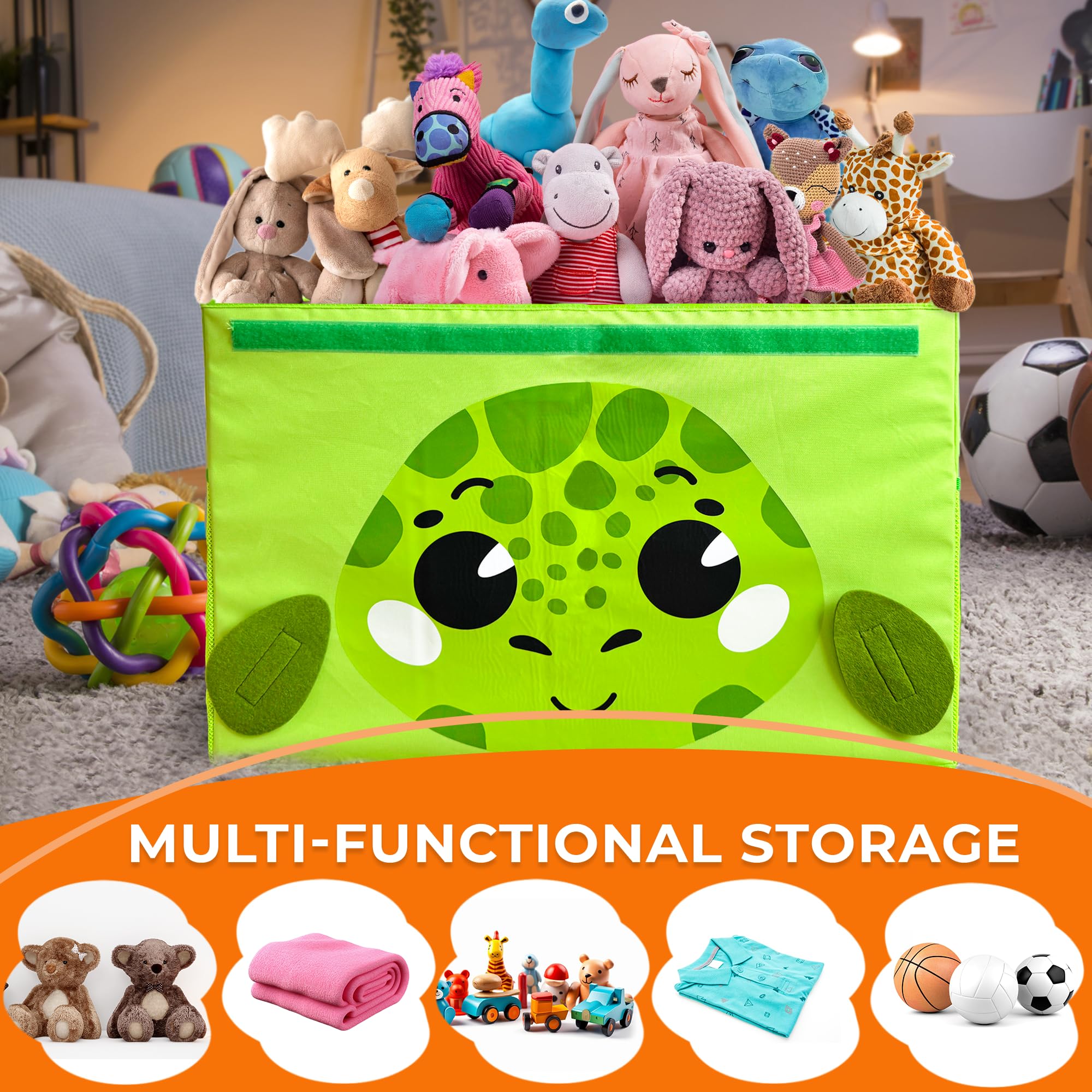 QUOKKA Toy Storage Box Koala & Toy Storage Box Turtle Playroom Organizers