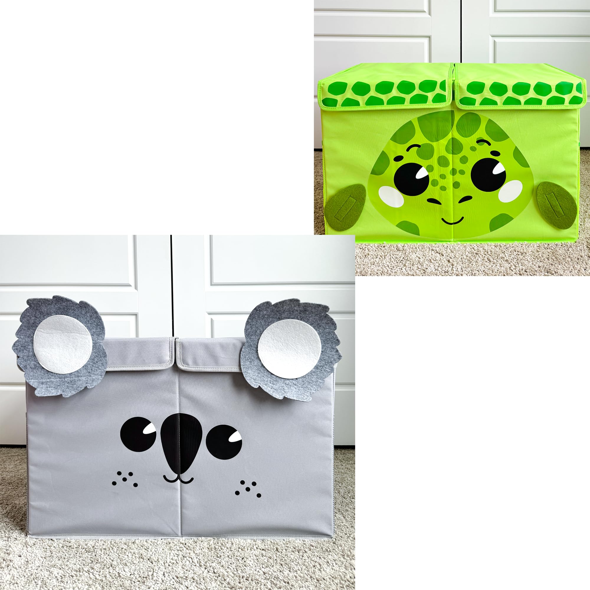 QUOKKA Toy Storage Box Koala & Toy Storage Box Turtle Playroom Organizers