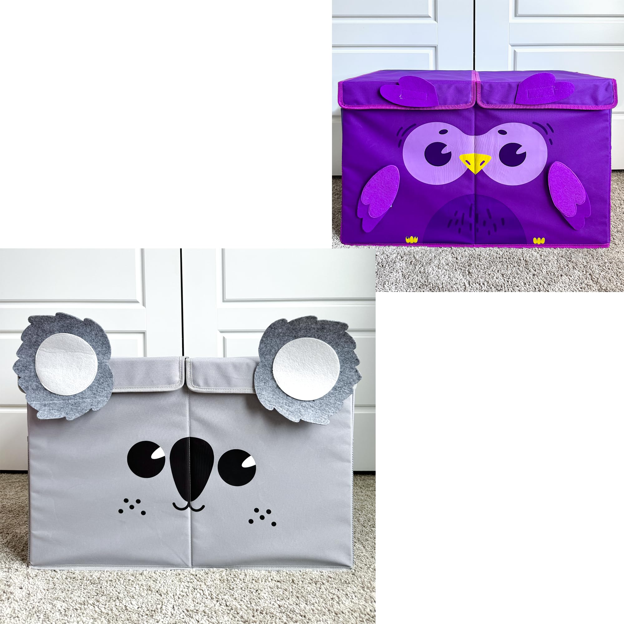 QUOKKA Toy Storage Box Koala & Toy Storage Box Owl Playroom Organizers