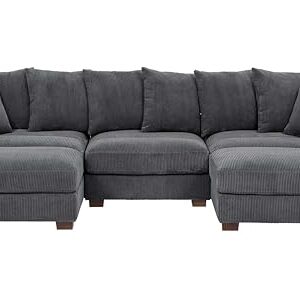 Oadeer Home Modular Sectional, Dark Gray