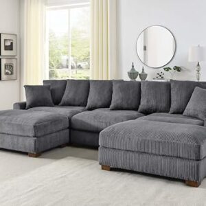 Oadeer Home Modular Sectional, Dark Gray