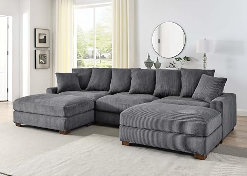 Oadeer Home Modular Sectional, Dark Gray