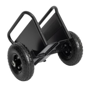 yeeoy heavy duty panel dolly, slab dolly with handle, 10" solid rubber tires wheels,1000lbs load capacity all terrain moving cart for heavy drywall sheet & material handling