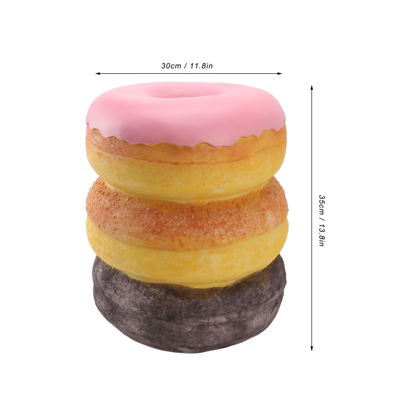 Simulated Food Stools, Fun Shoe Changing Stool, Decorative Space Saving Macaron Stool Food Shaped Furniture Donut Stool for Hallway Living Room Bedroom